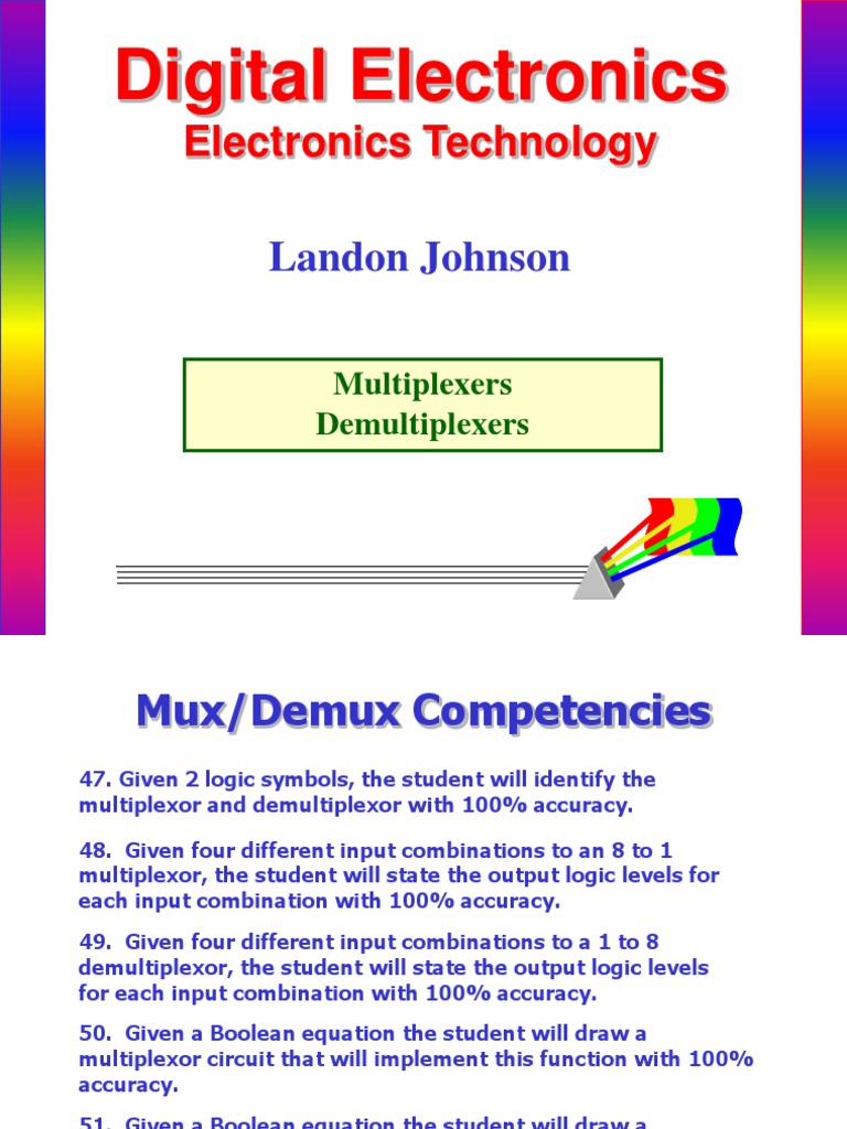 Multiplexers | PDF | Multiplexing | Electrical Circuits