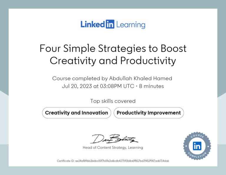 LinkedIn Learning Certificate 11 | PDF | Art