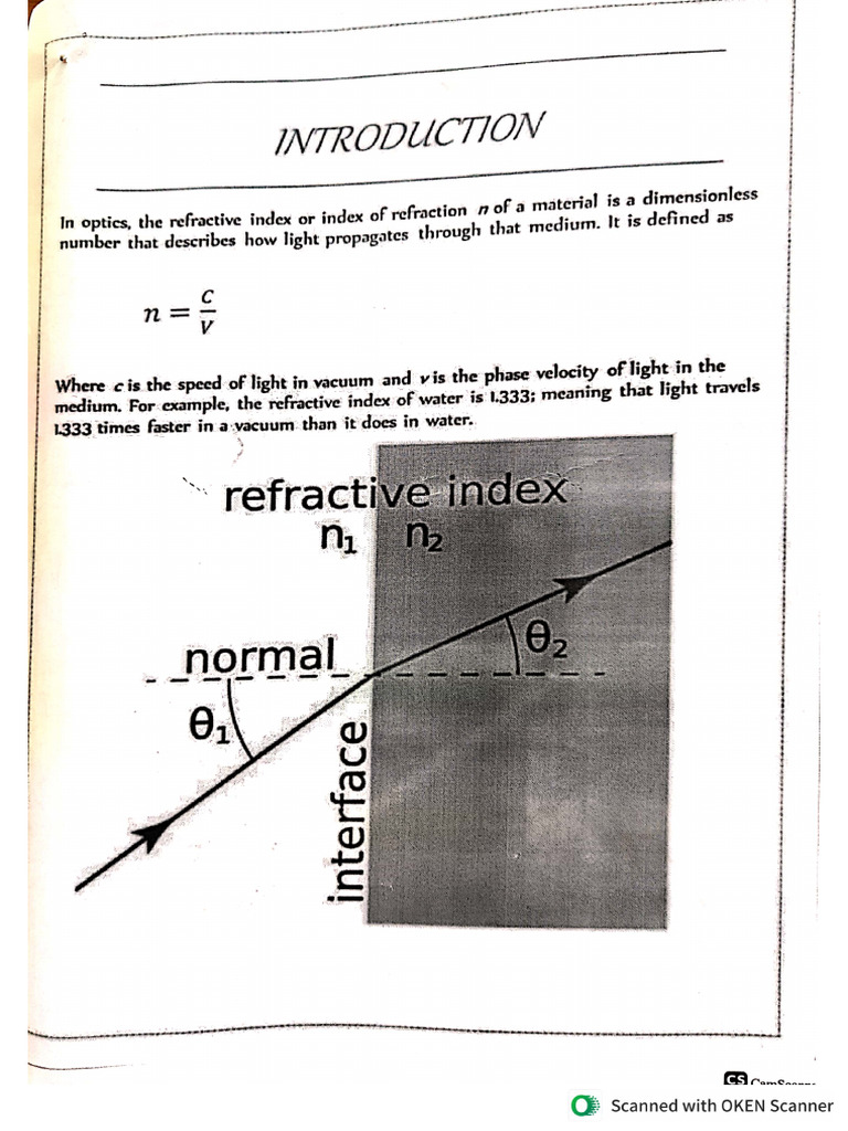 Project 4 Refraction of Light Rays | PDF