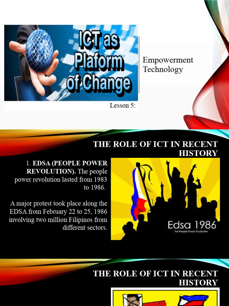 GROUP 2 Lesson-5-ICT-as-a-Platform-for-Change | PDF