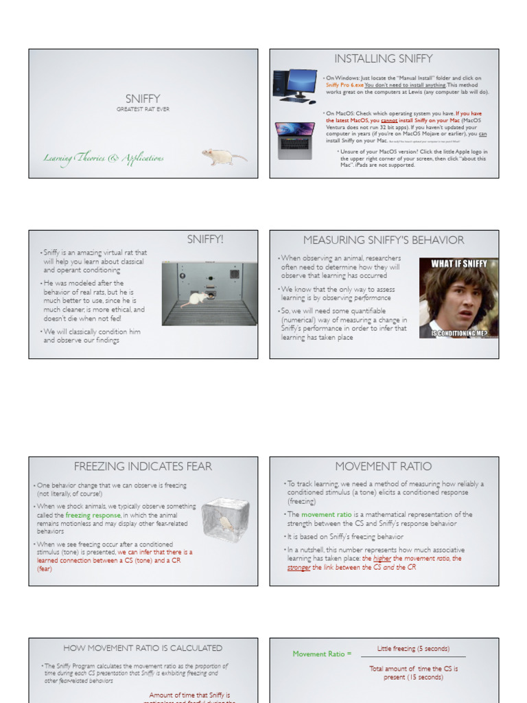 Installing Sniffy: Measuring Sniffy'S Behavior | PDF | Classical ...