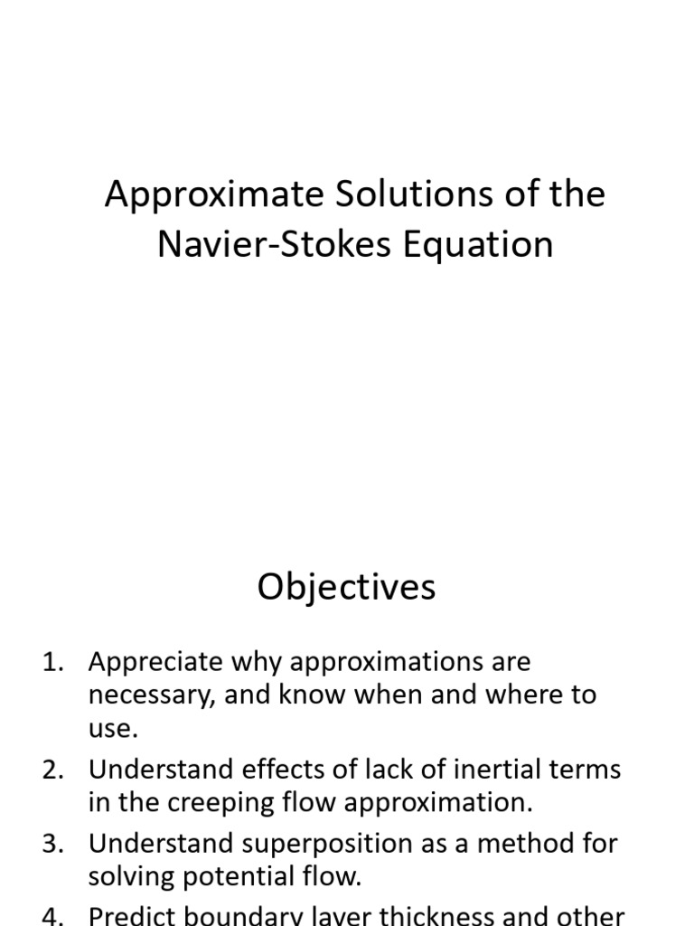Approximate Solution of Navier Stokes Equation | PDF | Fluid Dynamics | Boundary Layer