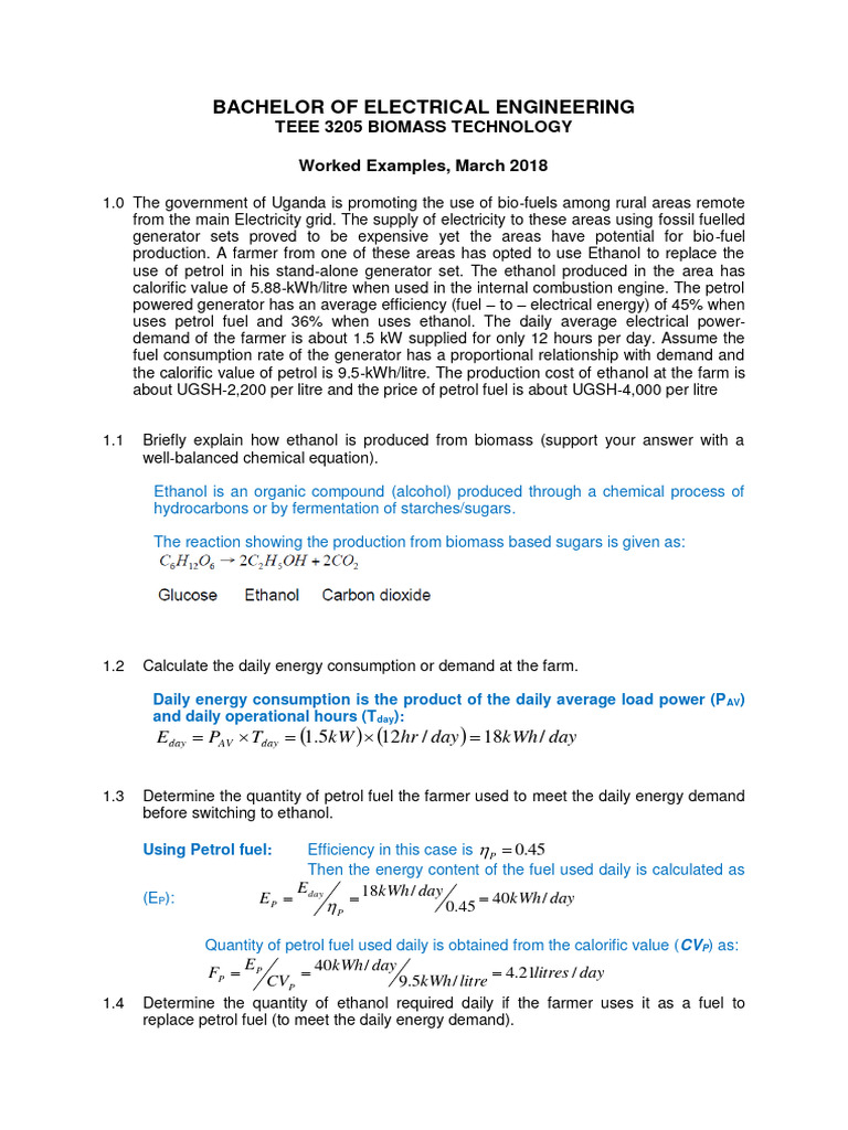 Biomass Worked Out Examples - 072059 | PDF | Home & Garden | Technology ...