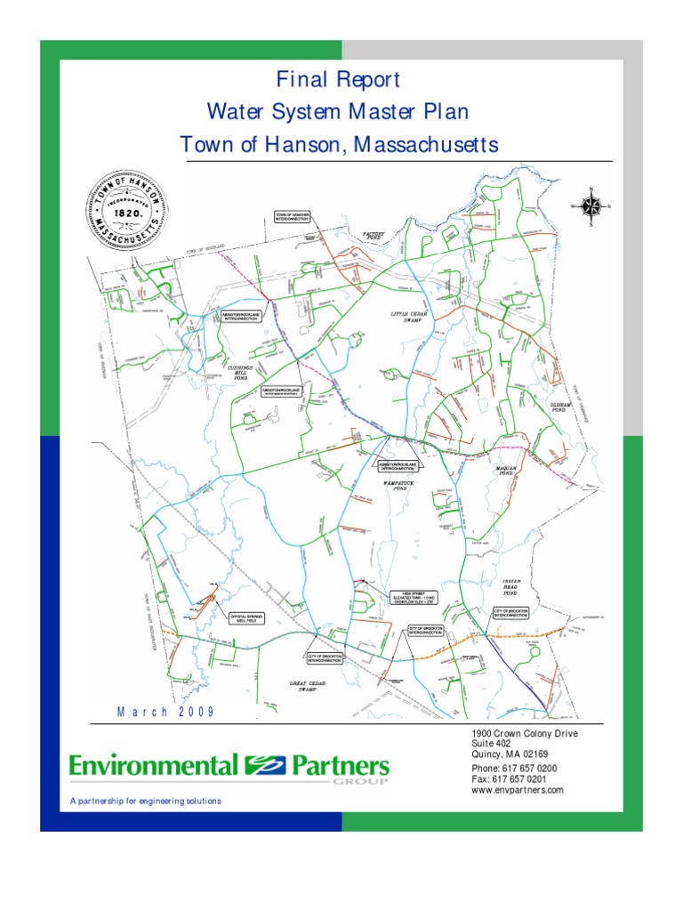 Final Report Water System Master Plan Town of Hanson, Massachusetts ...