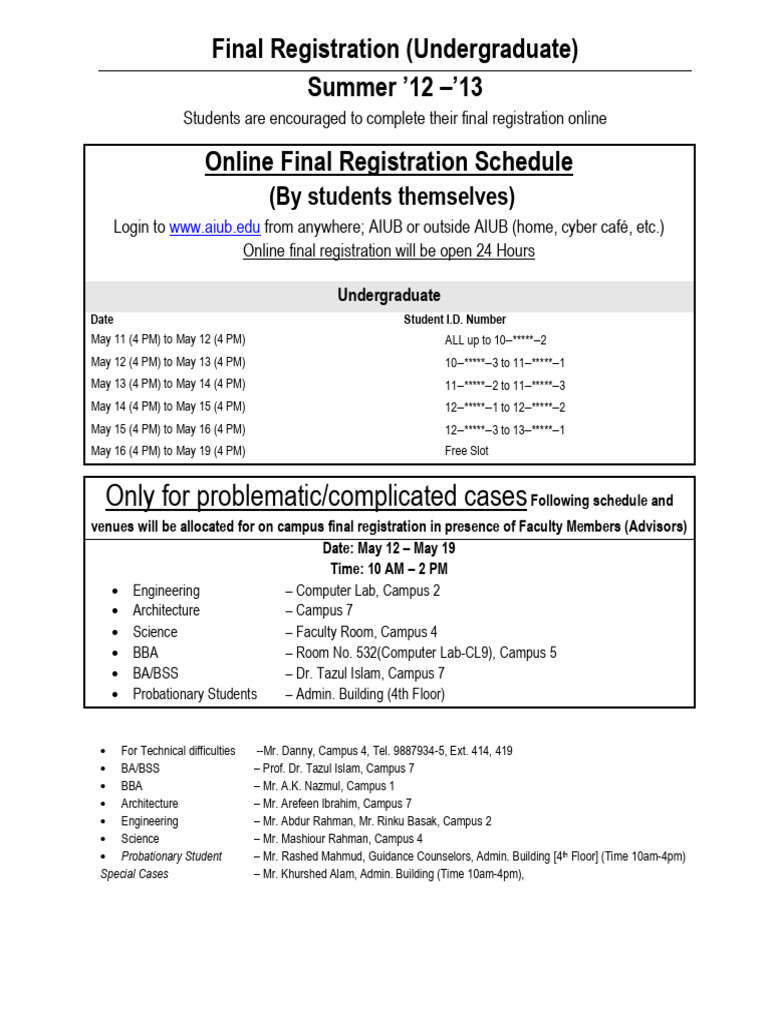 Final Registration Flow Chart Summer 2012-13 | PDF