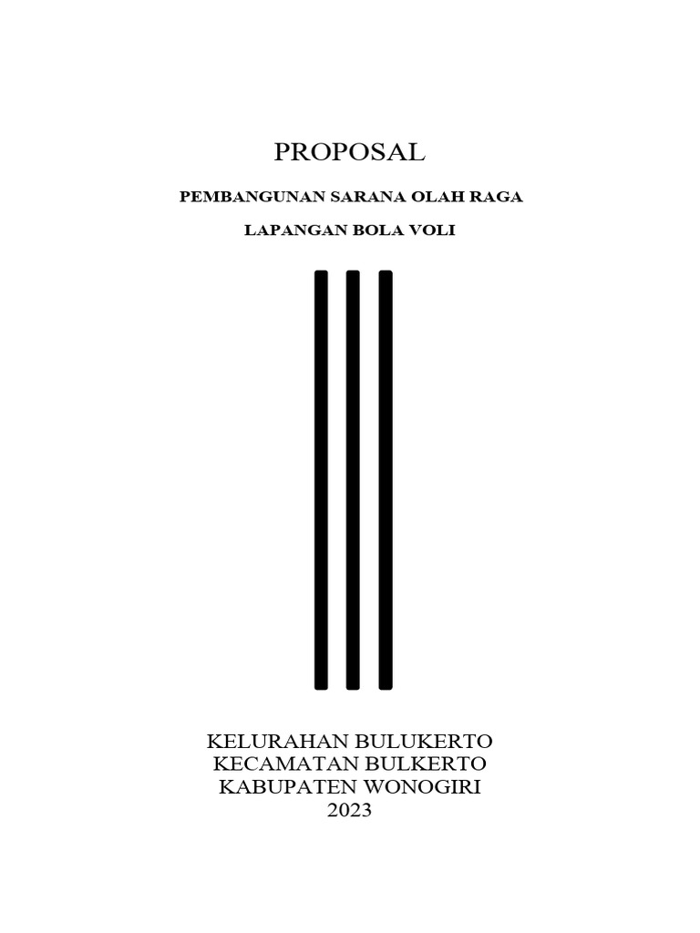 Proposal Lapangan Volly | PDF
