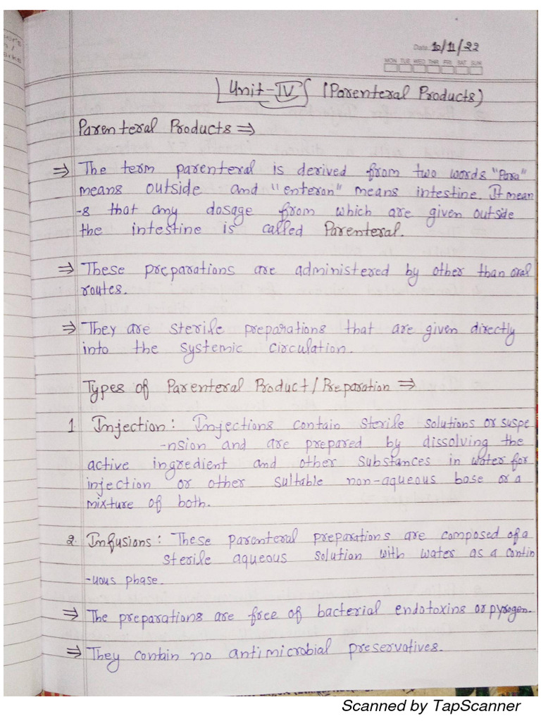 Industrial Pharmacy Unit 4 Notes | PDF | Cooking, Food & Wine
