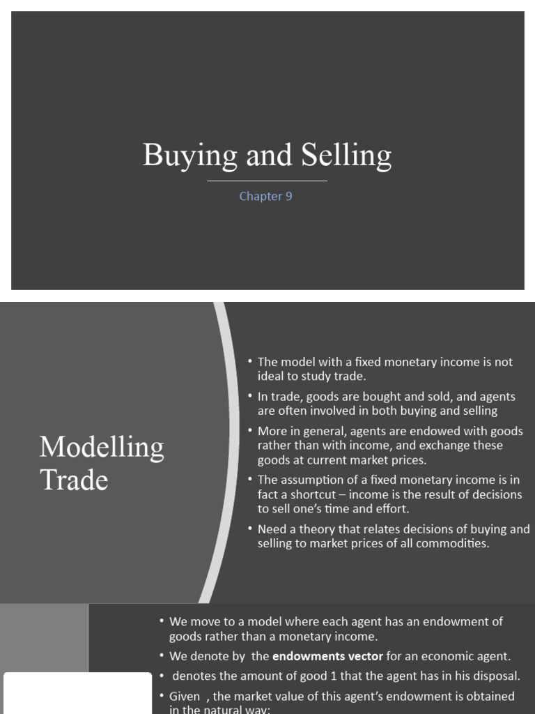 Buying and Selling | PDF