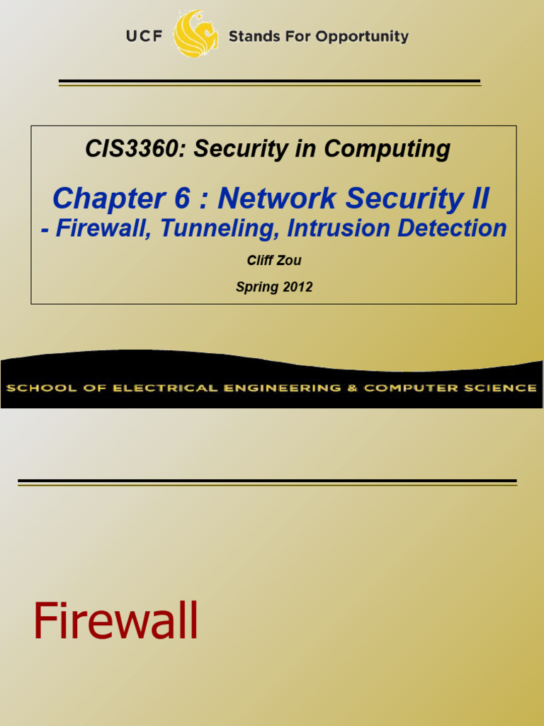 Firewall and Tunneling Overview | PDF | Computers
