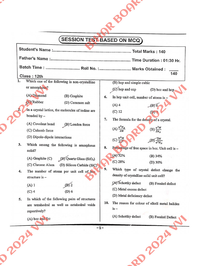 Chemistry 2024 VVI | PDF