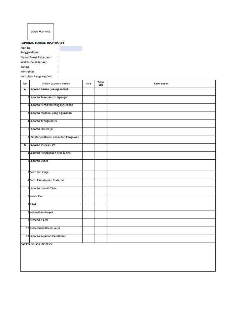 Contoh Form Lap Konwas | PDF