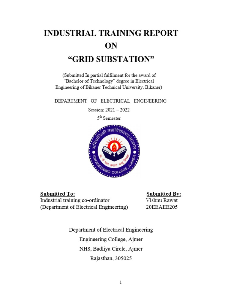 Grid Substation Report | PDF