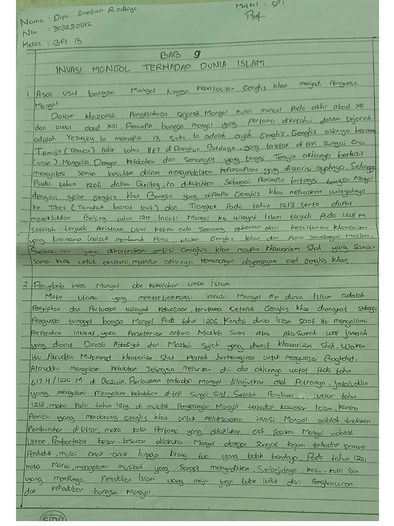 SPI BAB 9 - Difa' Amalina R - Compressed | PDF