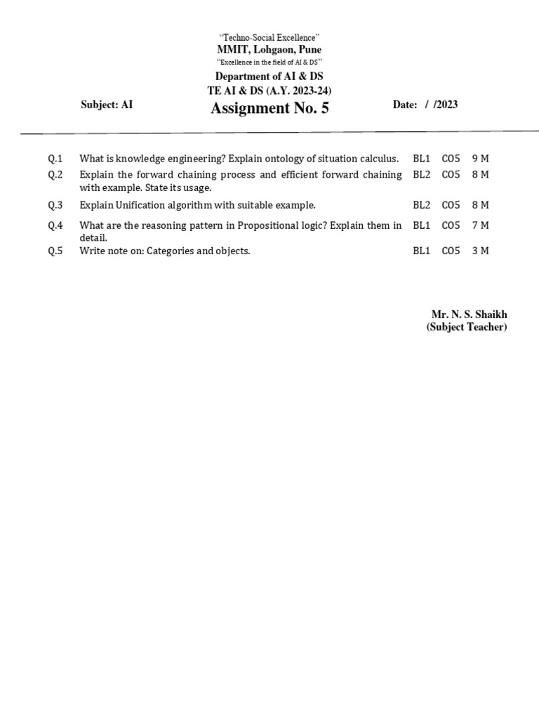 Assignment 5 - Unit5 AI | PDF