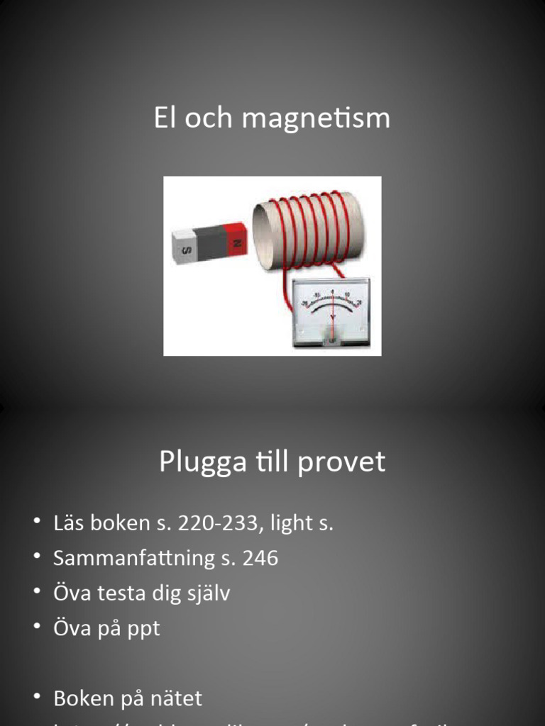 Elektricitet Och Magnetism, Kapitel 8 Elev 2 | PDF