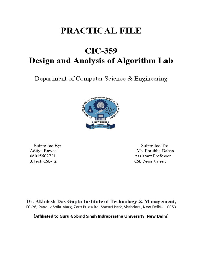 DAA File | Download Free PDF | Computing | Discrete Mathematics