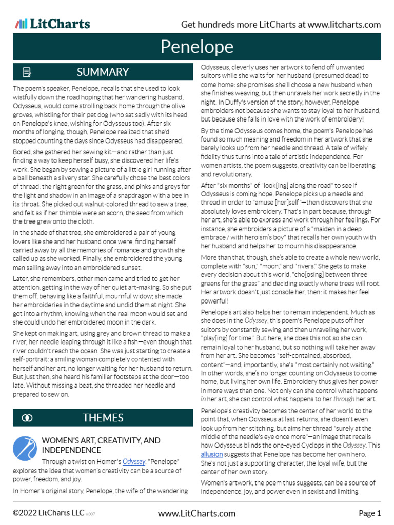 LitCharts Penelope | PDF