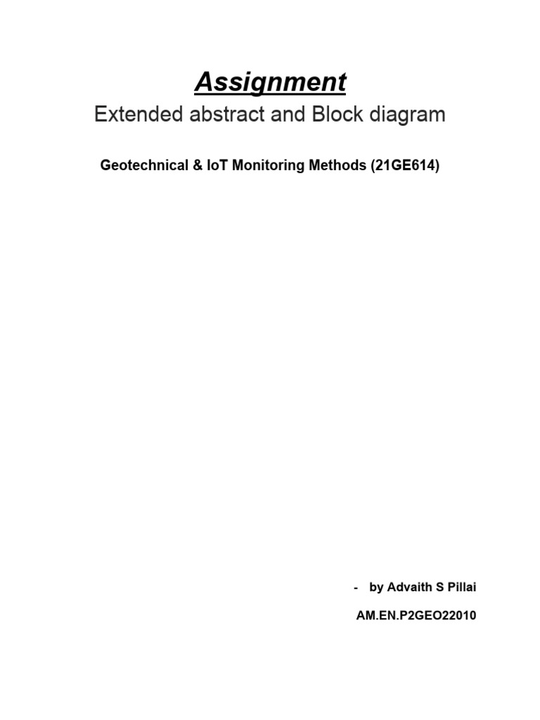 IoT Assignment Extended Abstract | PDF | Bird Migration | Microphone