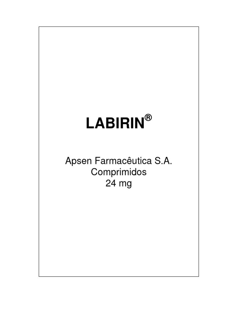 Bula Labirin Paciente | PDF | Gravidez | Farmacêutico
