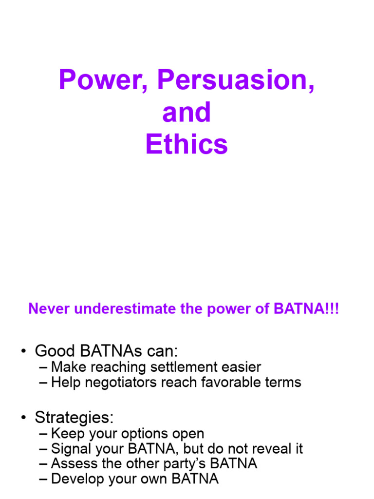 Chapter 7 Power and Persuading | PDF | Negotiation | Persuasion