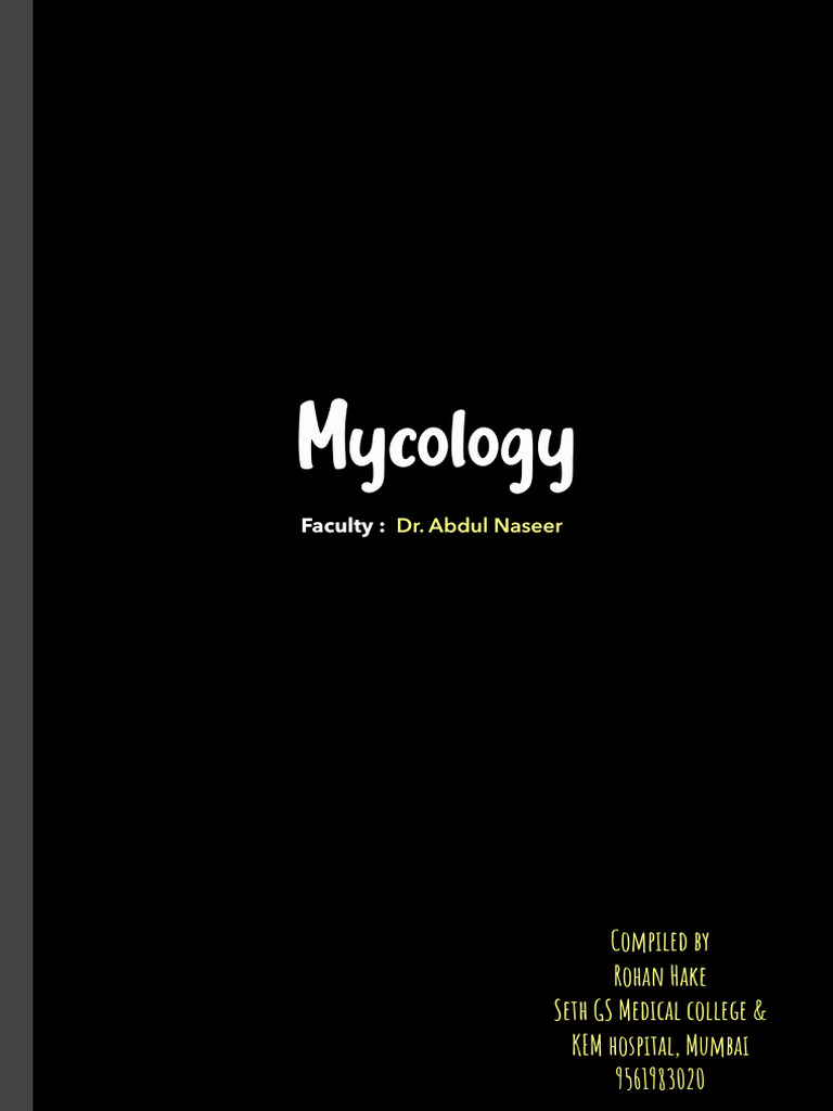 Mycology Simplified | PDF | Diseases And Disorders | Causes Of Death