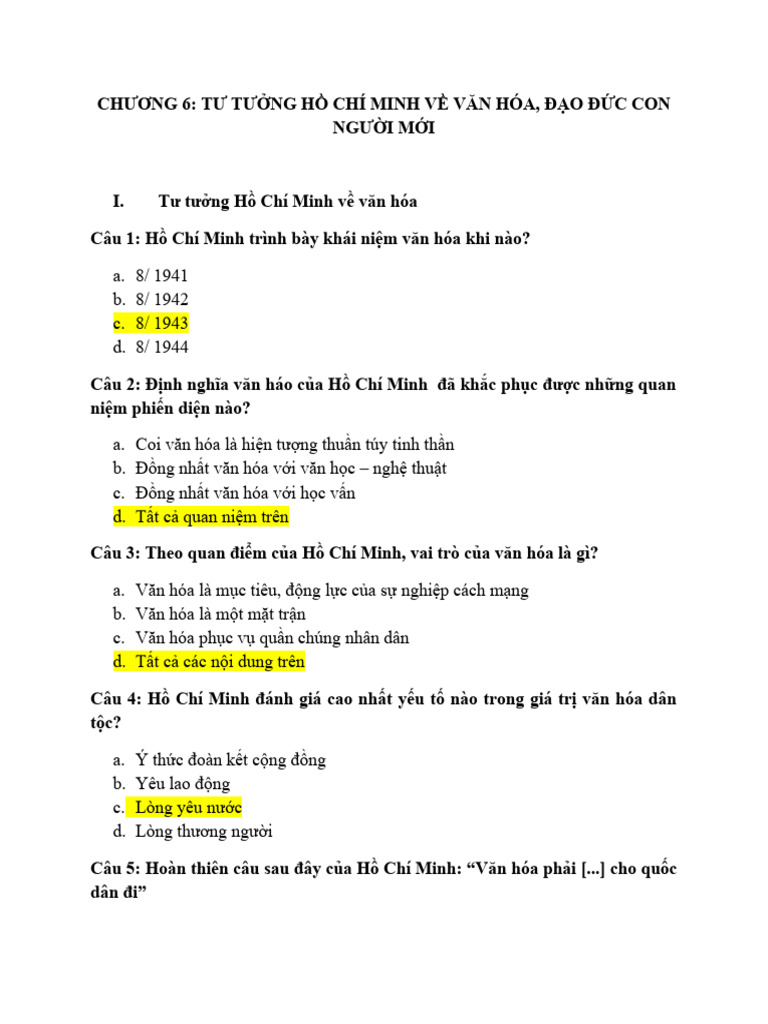 Chương 6 Tư Tư NG H Chí Minh | PDF