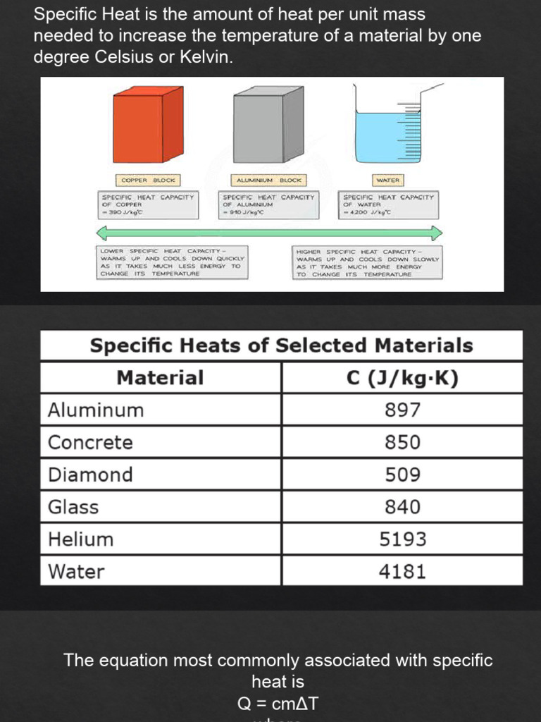 Calculating Specific Heat Examples | PDF