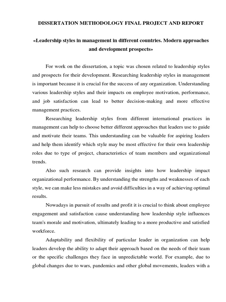 Leadership Styles in Global Management | PDF