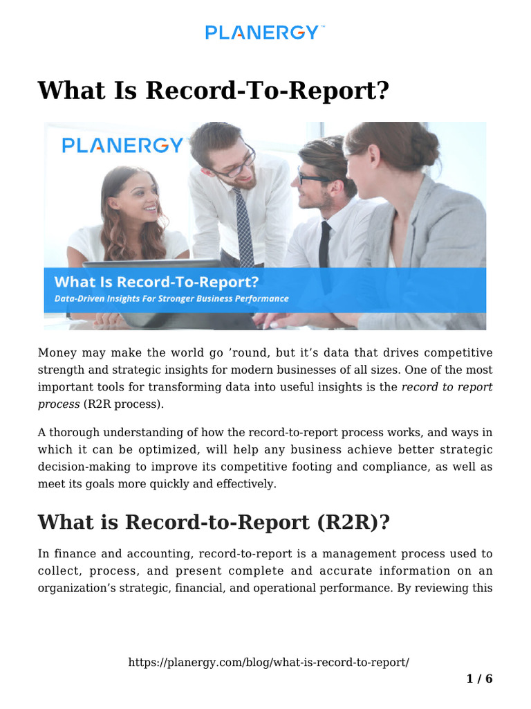 What Is Record To Report | PDF