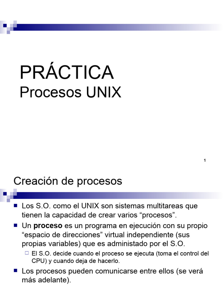 Procesos UNIX | PDF | Informática