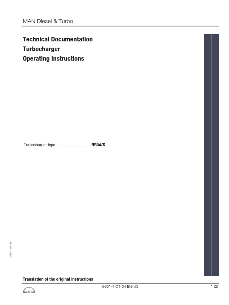 NR34 Manual | PDF | Turbocharger | Bearing (Mechanical)