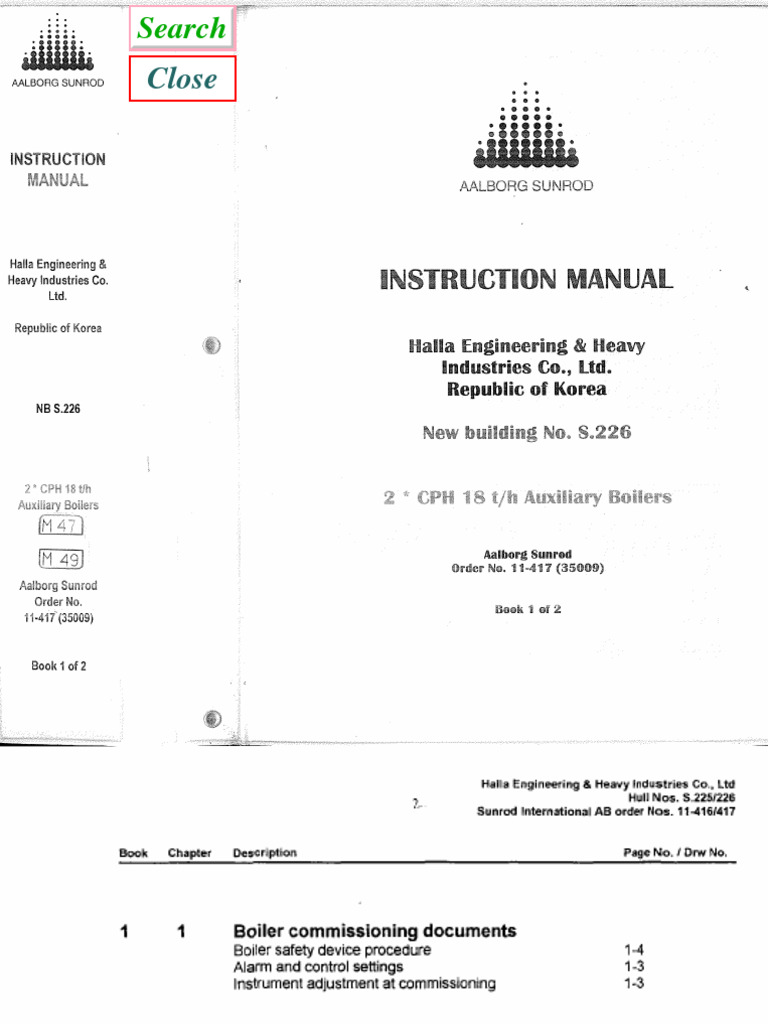 Aalborg Sunrod Boiler Manual | PDF | Boiler | Pump