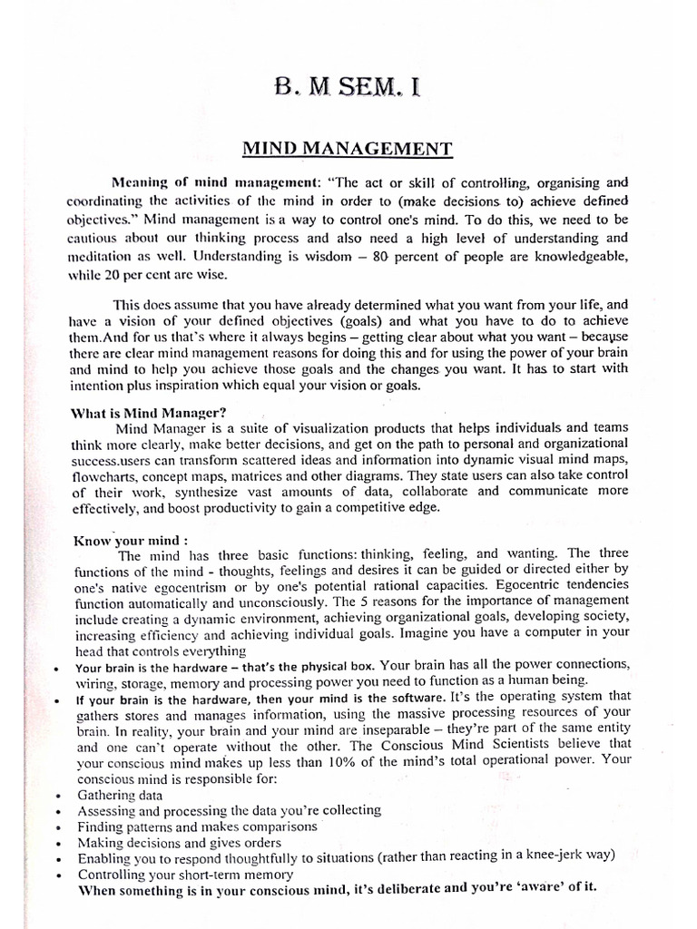 BM Unit 1 English | PDF