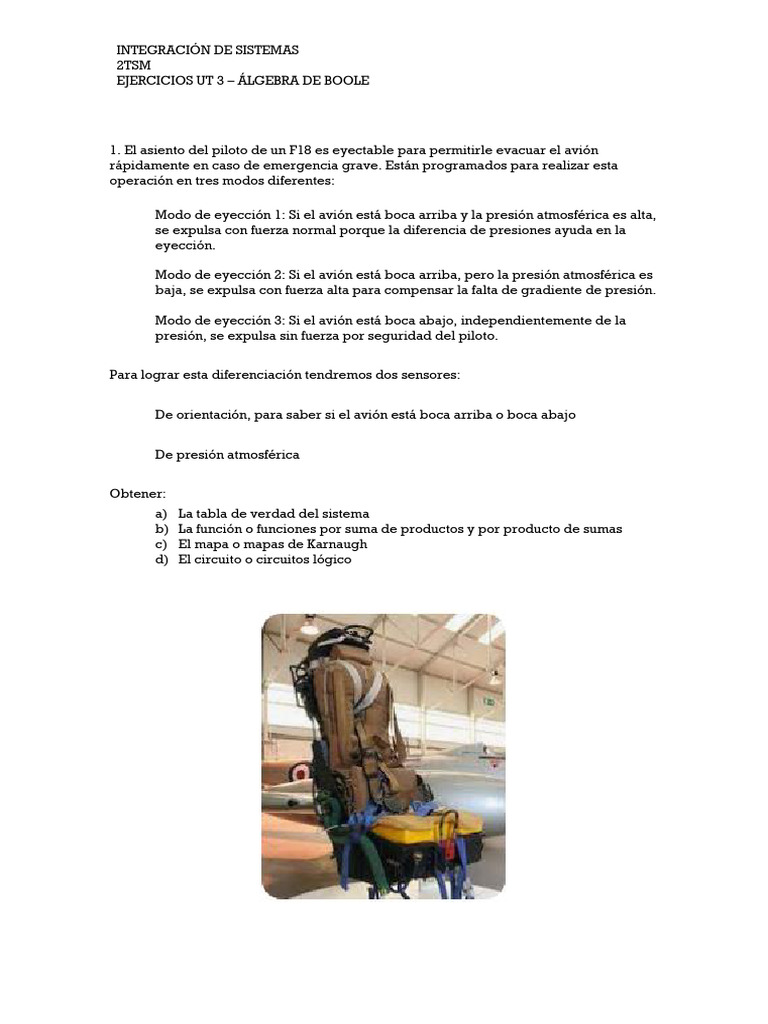 Ejercicios Algebra booleana-UT3 | PDF | Puerta lógica | Lógica matemática