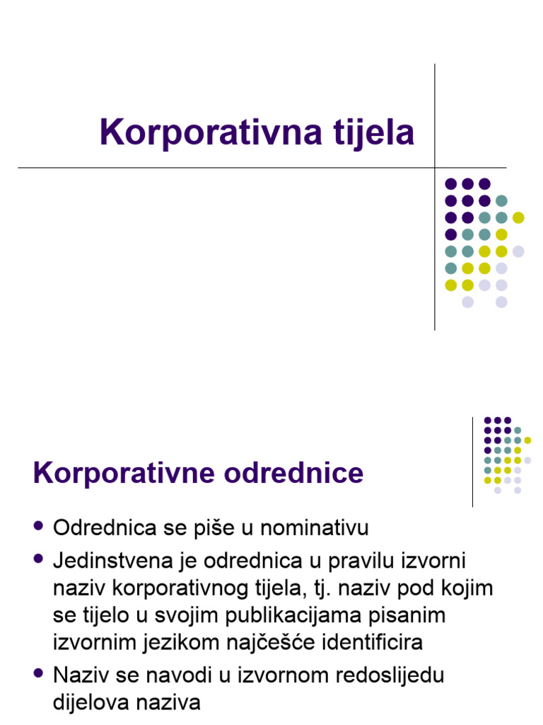 5 Korporativna Tijela | PDF