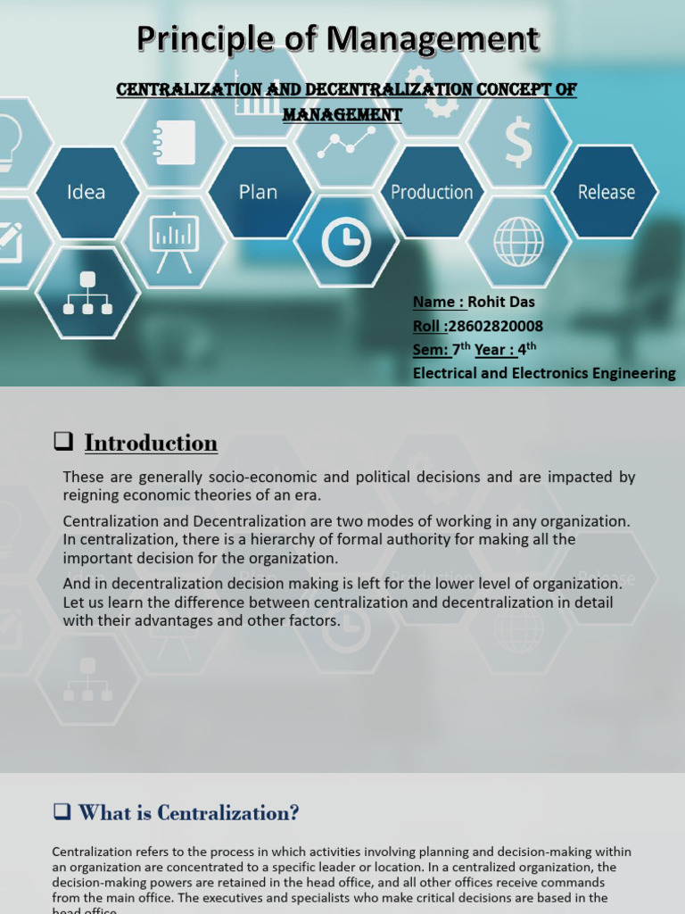 Centralization and Decentralization Concept of Management | PDF | Business