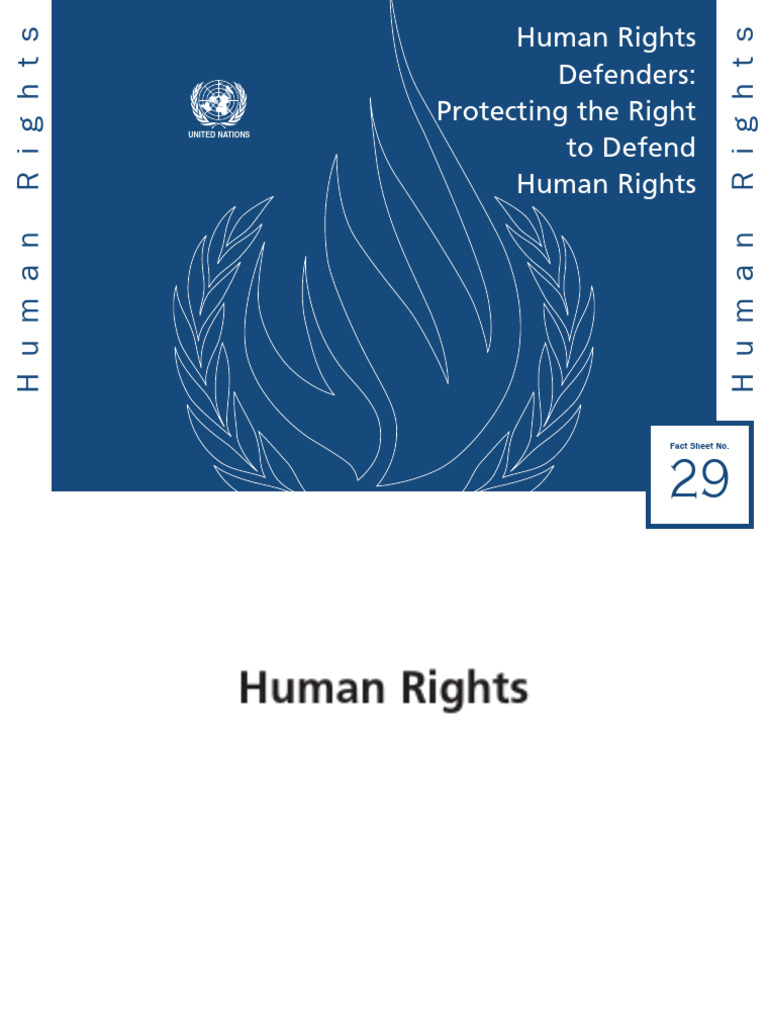 UN - Fact Sheet 29 - Human Rights Defenders | PDF | Politics