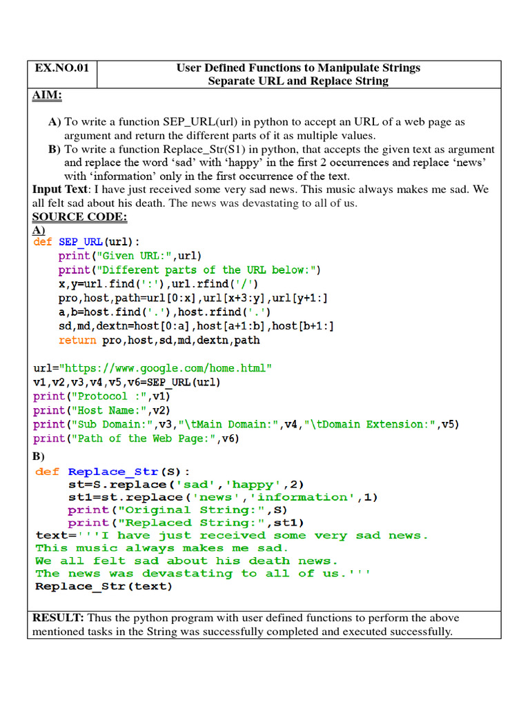 Python String & List Functions | PDF | String (Computer Science) | Text File