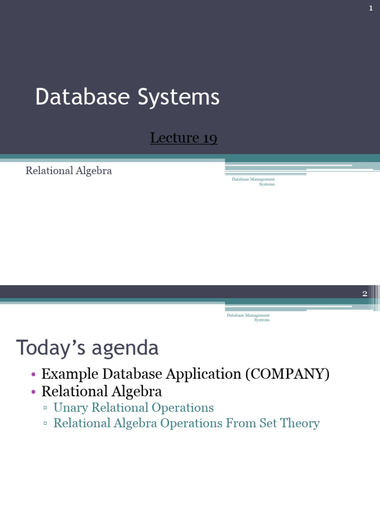 Relational Algebra | PDF