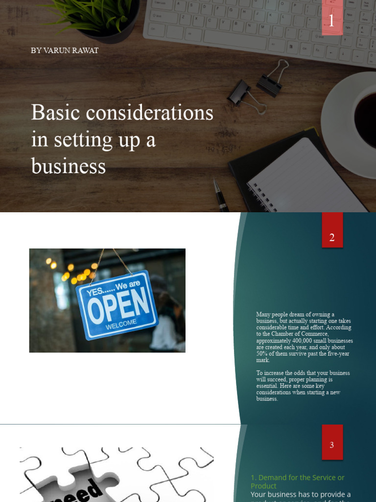 Basic Considerations in Setting Up A Business | PDF | Swot Analysis ...