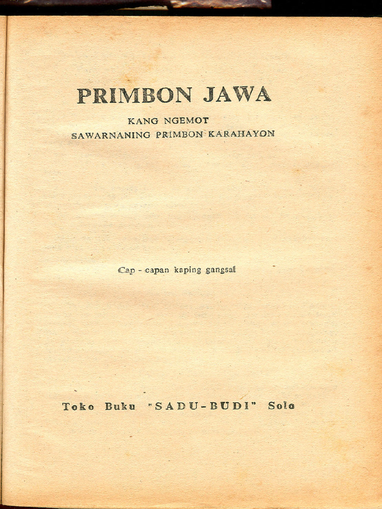Primbon Jawa | PDF