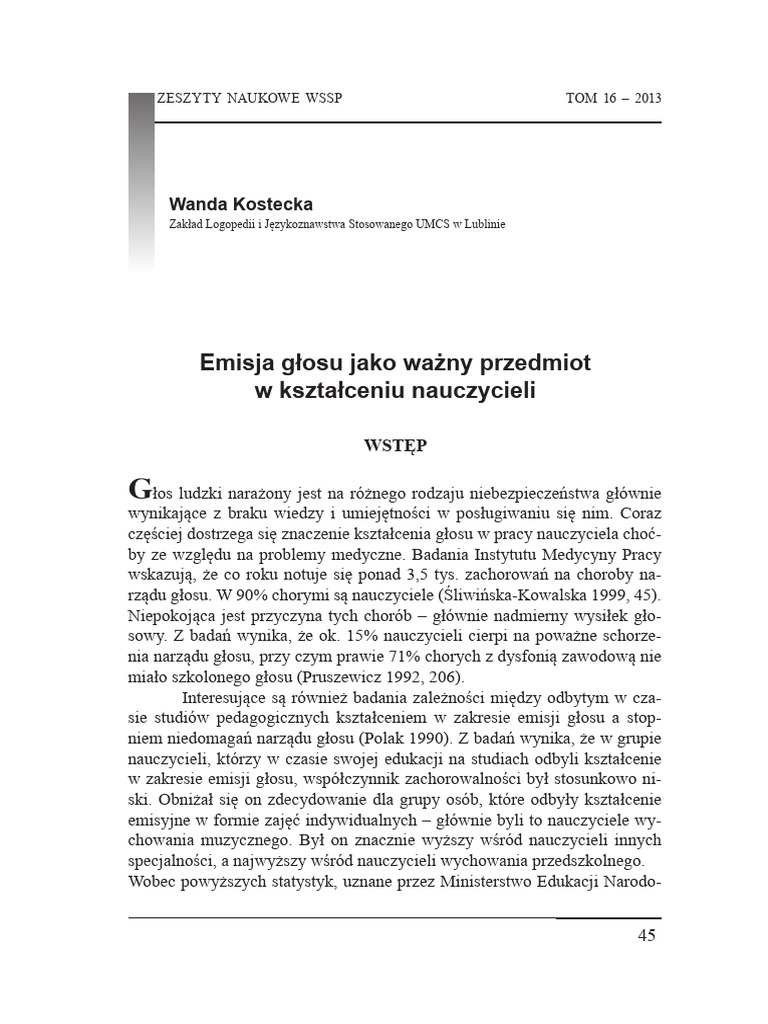 Kostecka Emisja-Głosu-Jako-Ważny-Przedmiot-W-Kształceniu-Nauczycieli ...