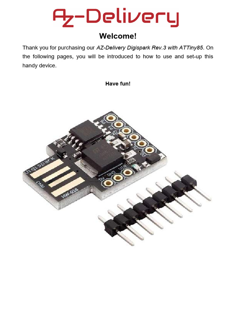 Digispark Rev 3 Attiny85 En Download Free Pdf Arduino Computer