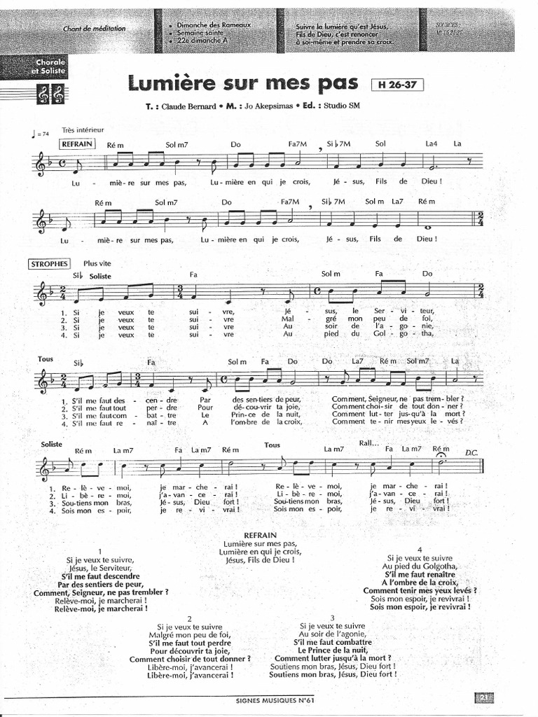 Lumiere Sur Mes Pas | PDF