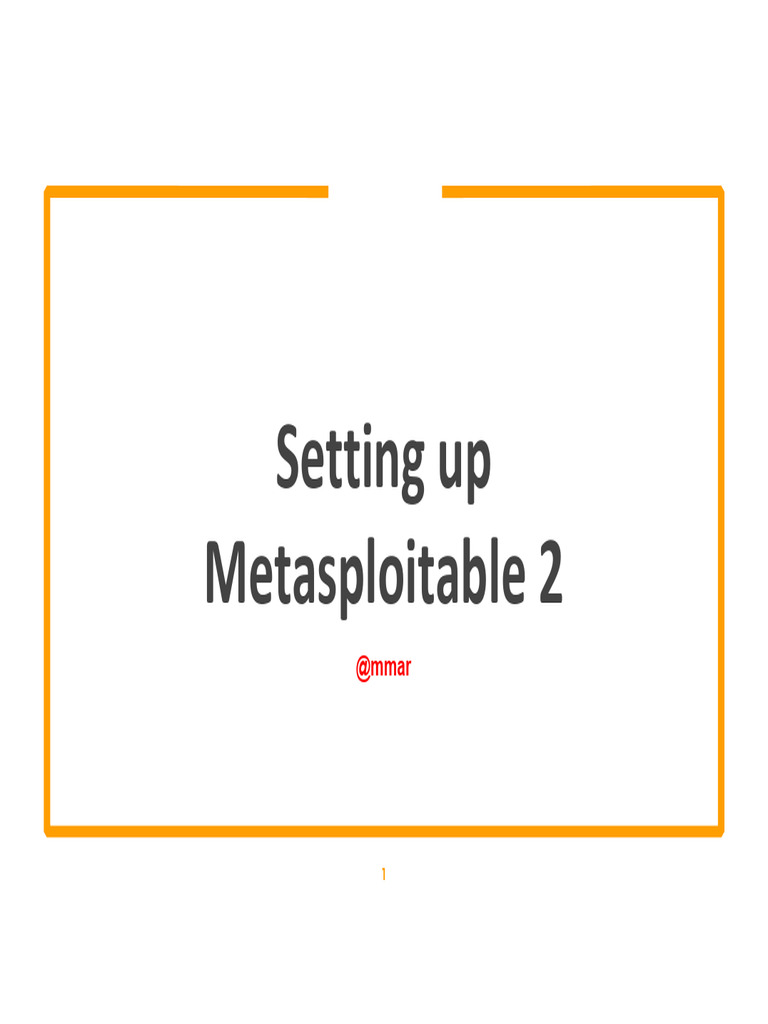 Setting+Up+Metasploitable 1 | PDF | Computers