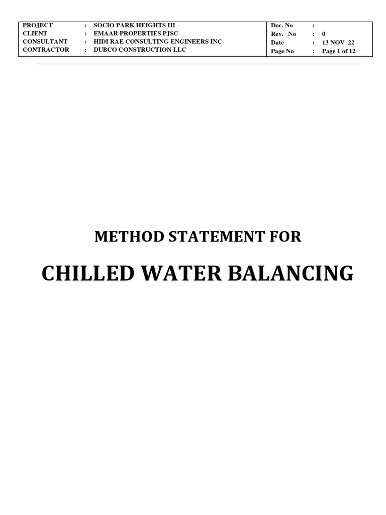 Ms-Water Balancing | PDF | Calibration | Safety