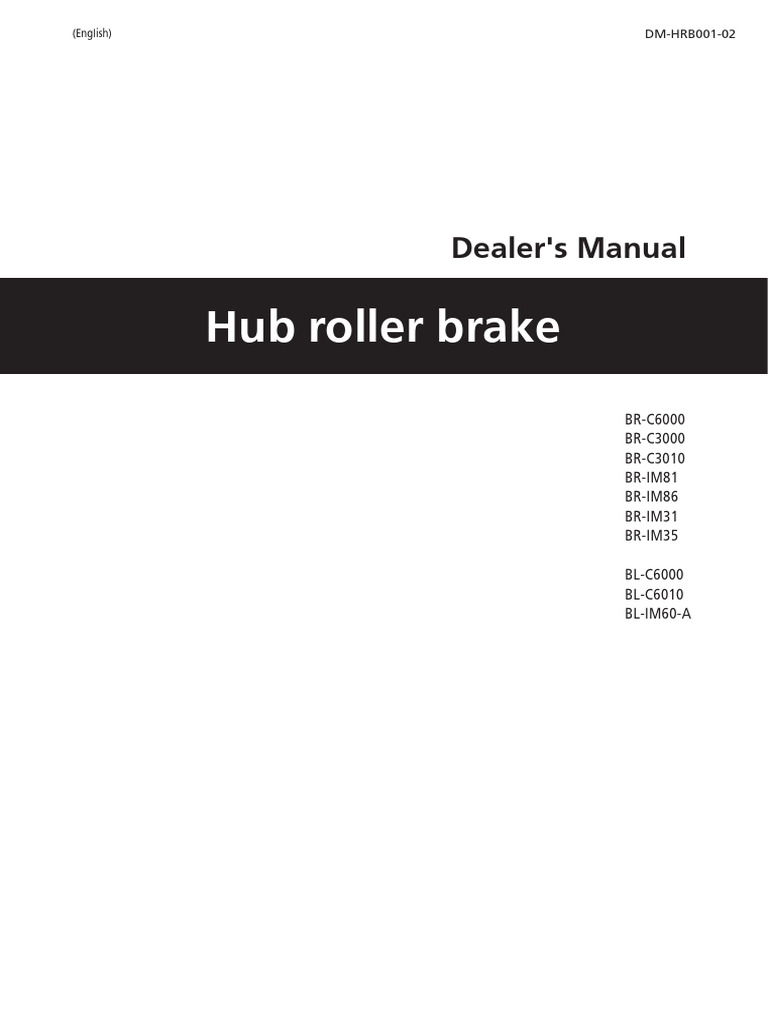 Shimano Roller Brake Installation Guide | PDF