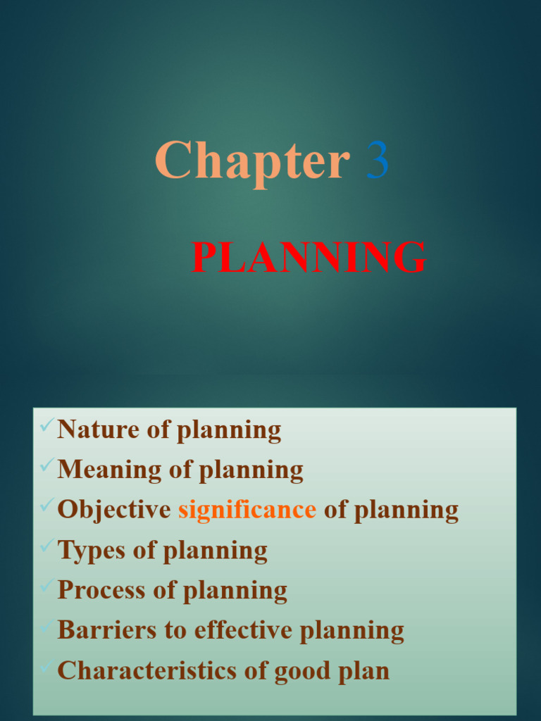 Planning and Objective Setting | PDF | Goal | Planning