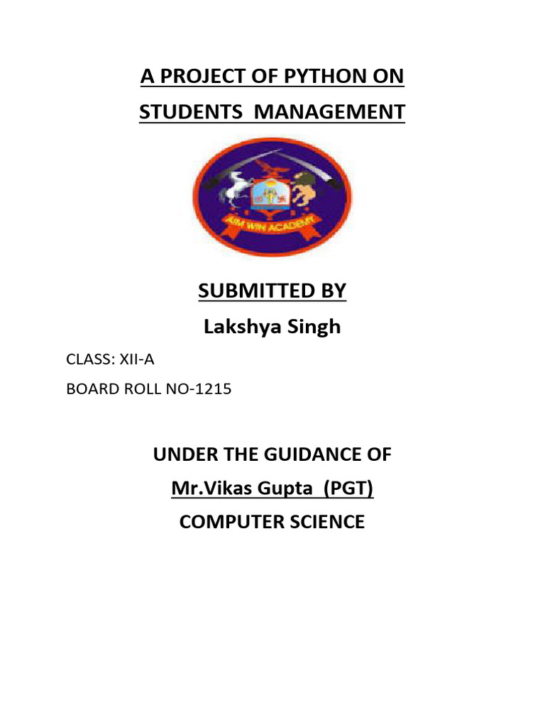Student Marks Management System | PDF | Computers