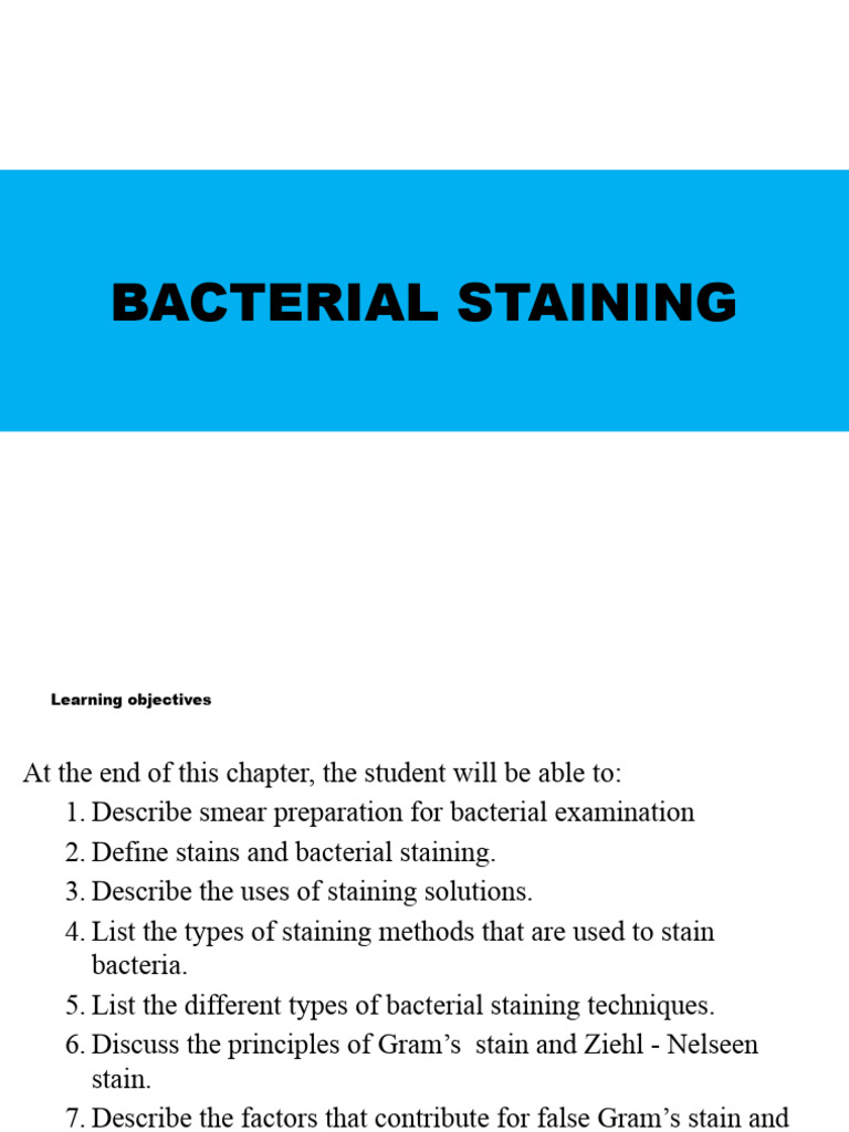 1bacterial Staining | PDF